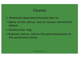 Manual removal of placenta | PPT