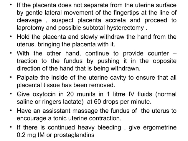 Manual removal of placenta | PPT | Pregnancy | Reproductive Health