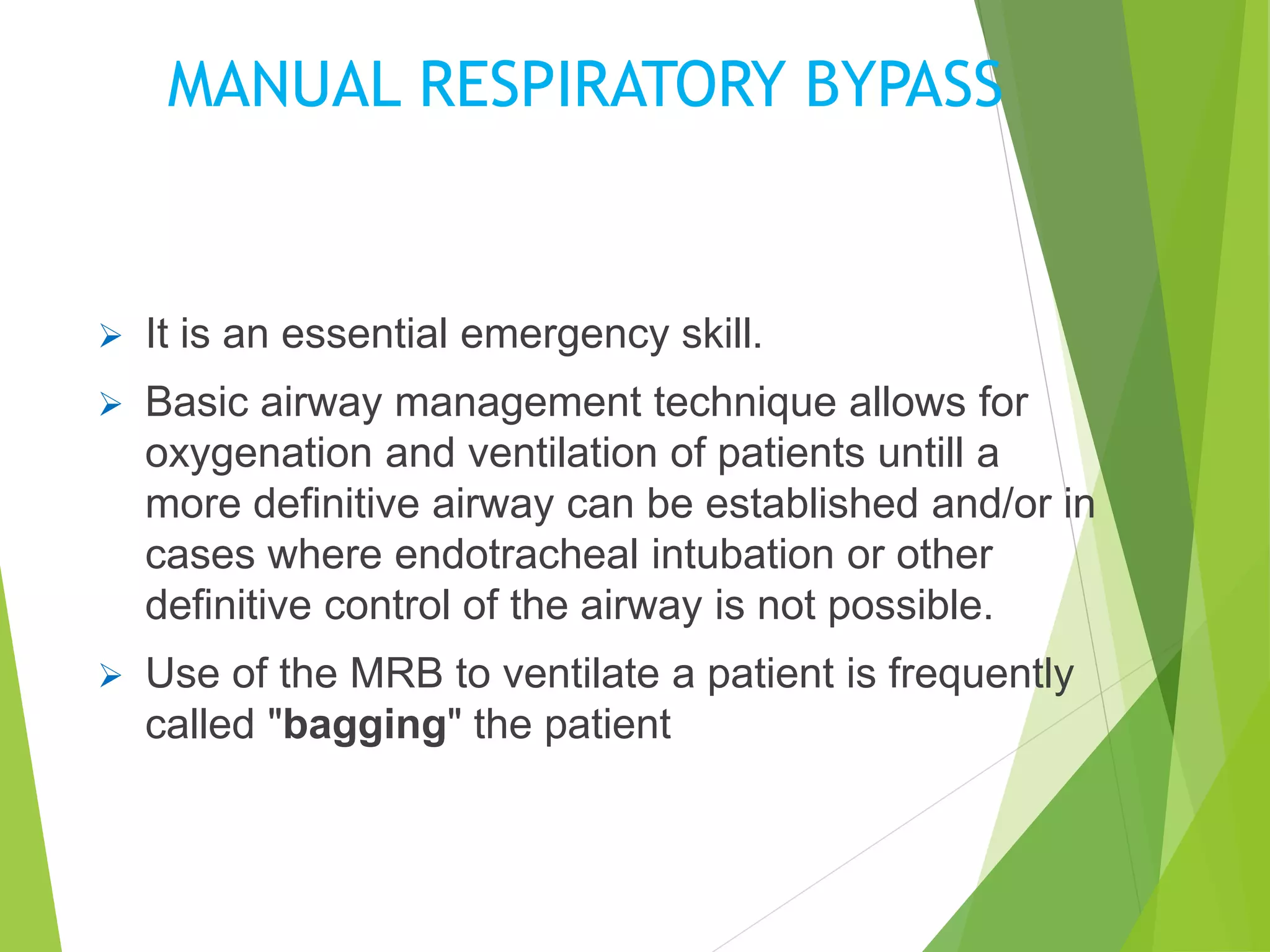 Manual respiratory bypass | PPTX