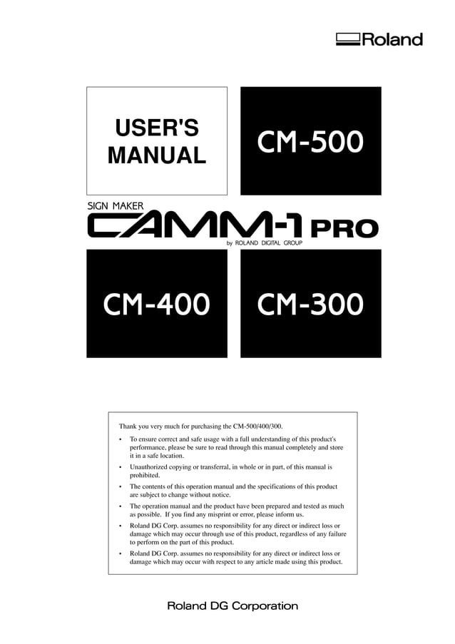 M anual roland cm 500 | PDF