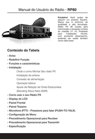 Manual rp80 | PDF