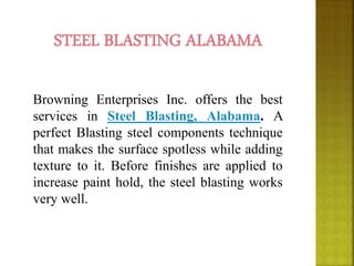 Shot Finishing - Get Metal Blasting Services, Alabama by Browning ...