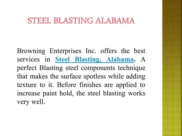 Shot Finishing - Get Metal Blasting Services, Alabama by Browning ...