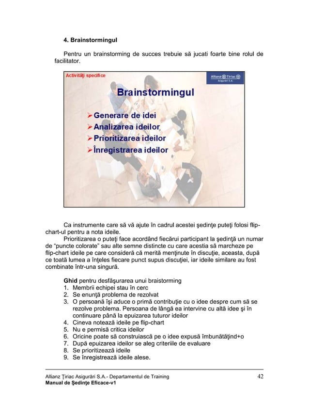 MANUAL Sedinte eficace versiune comunica | PDF