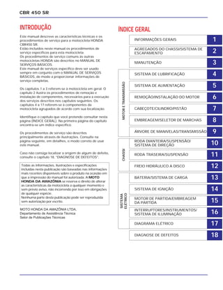Manual serviço cbr450 sr | PDF