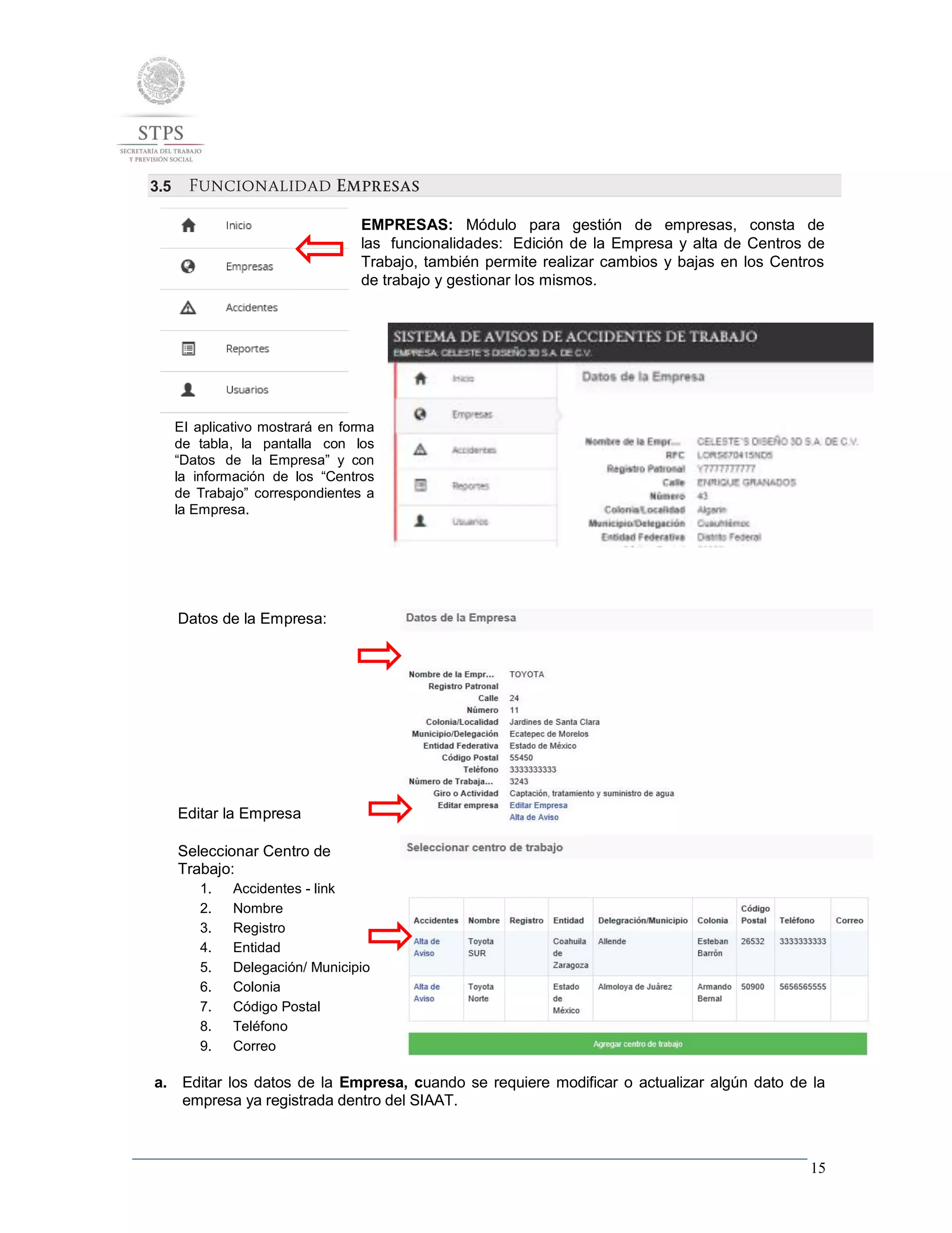 Manual STPS Sistema para dar Avisos de Accidentes de Trabajo SIAAT | PDF