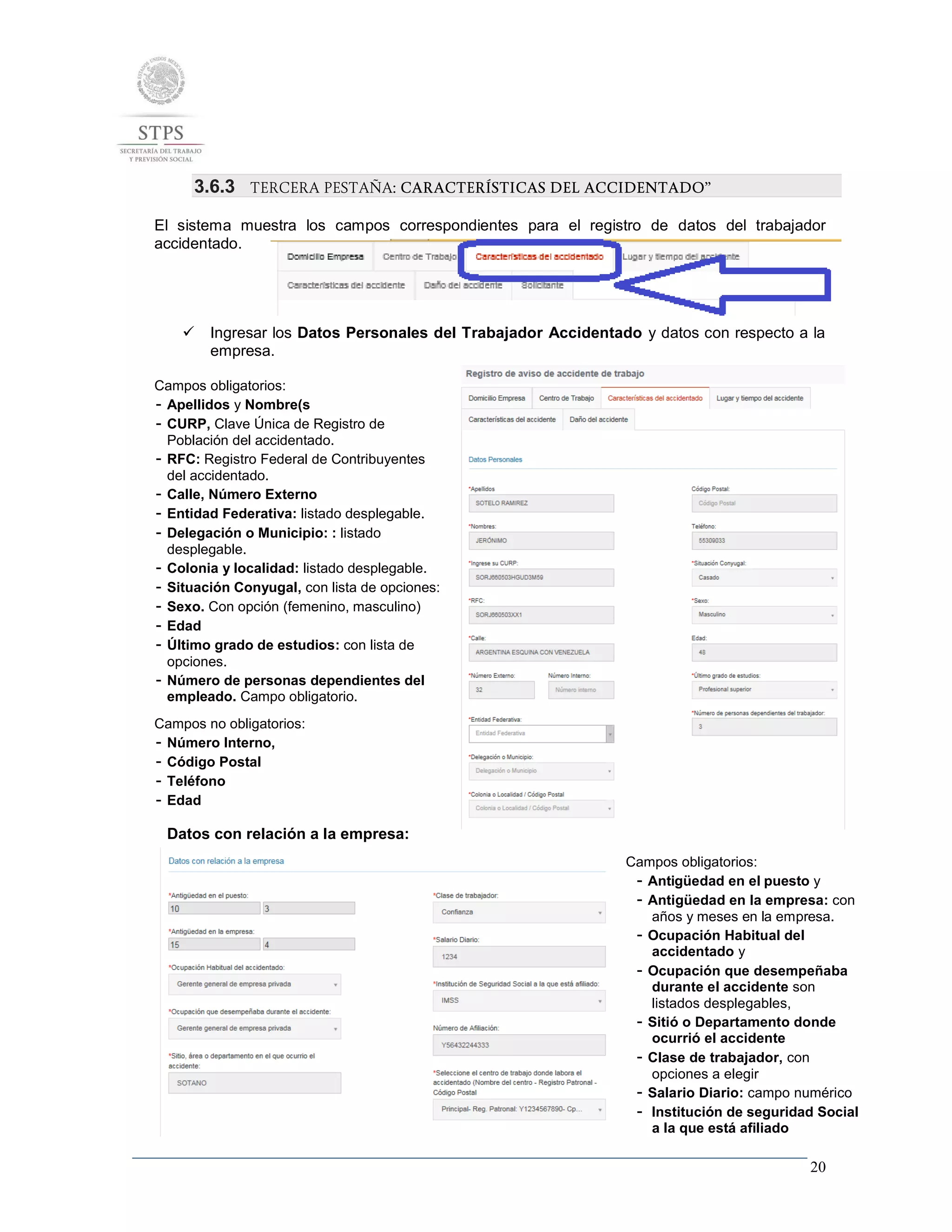 Manual STPS Sistema para dar Avisos de Accidentes de Trabajo SIAAT | PDF