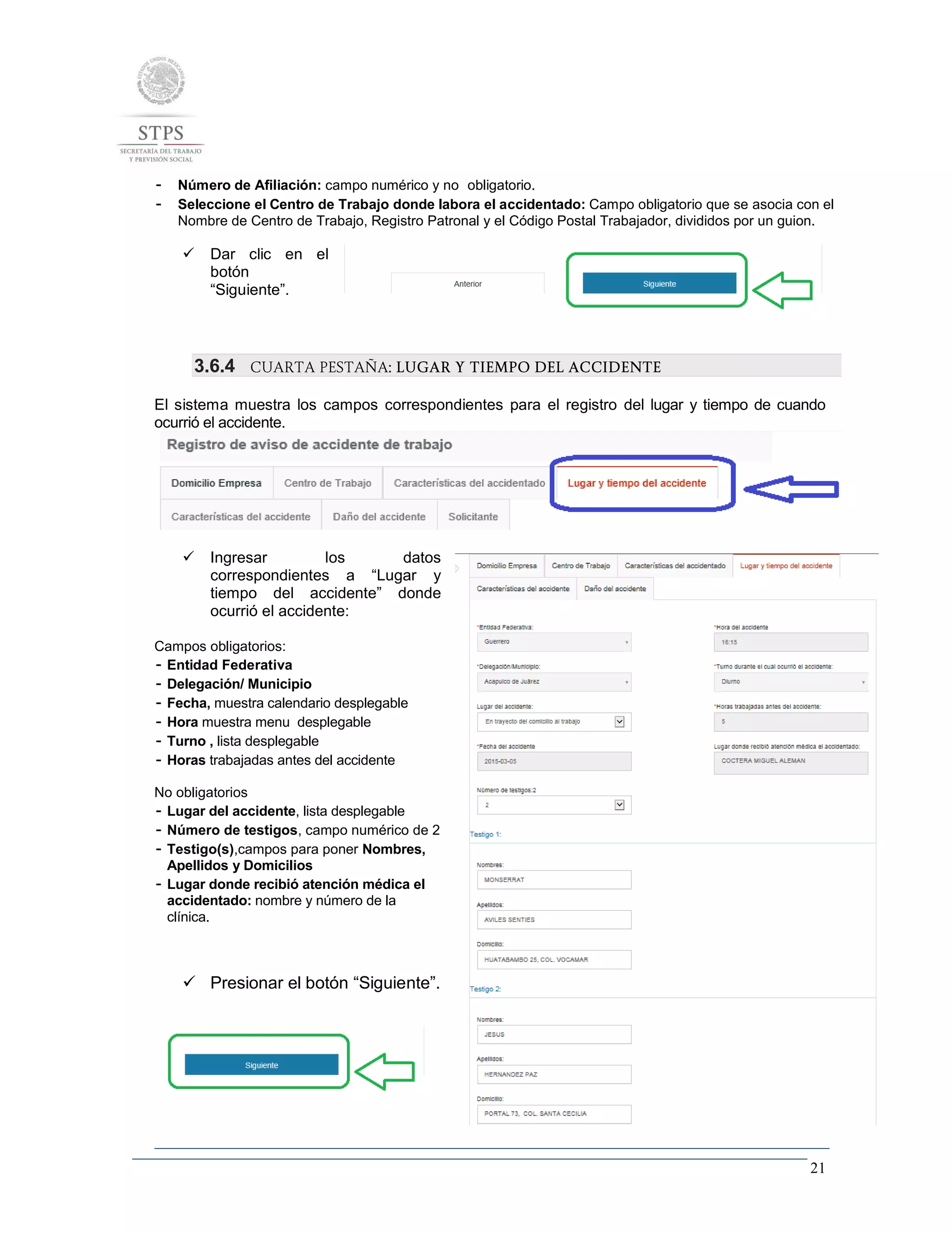 Manual STPS Sistema para dar Avisos de Accidentes de Trabajo SIAAT | PDF