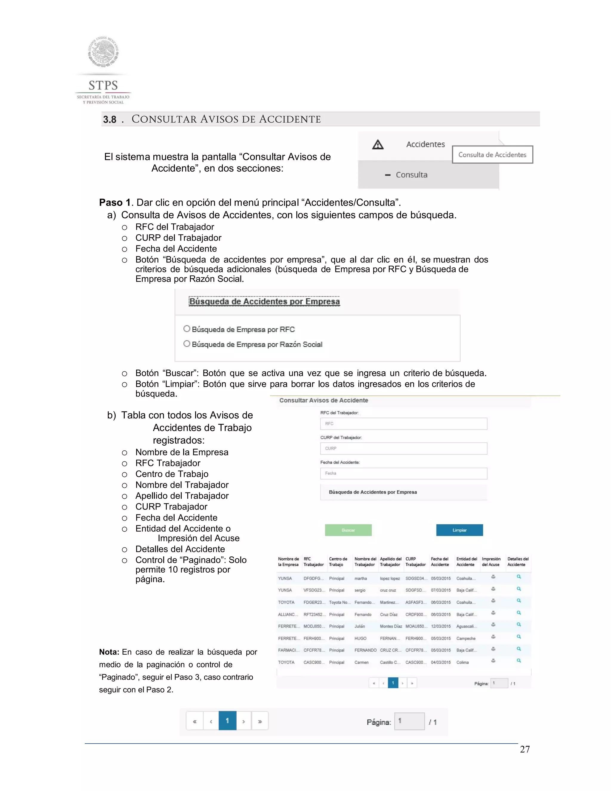 Manual STPS Sistema para dar Avisos de Accidentes de Trabajo SIAAT | PDF