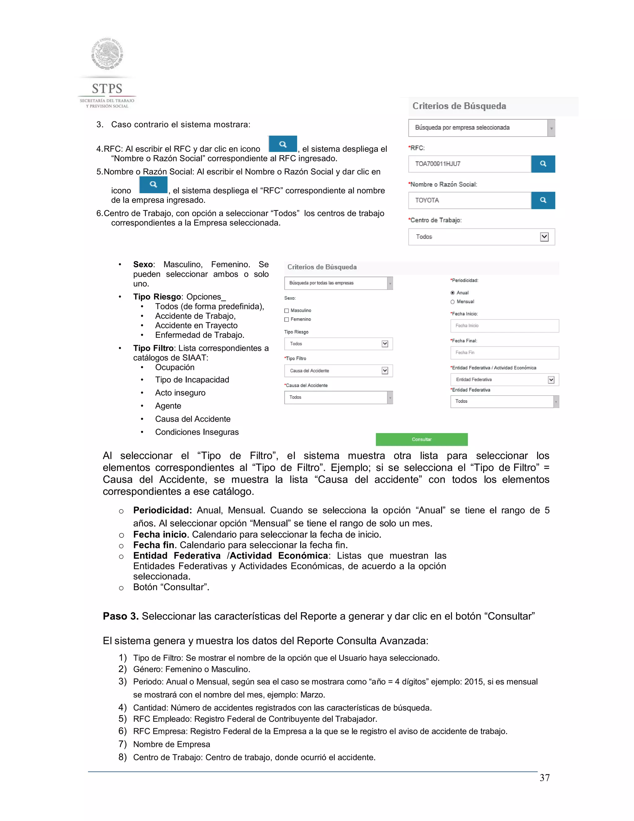 Manual STPS Sistema para dar Avisos de Accidentes de Trabajo SIAAT | PDF