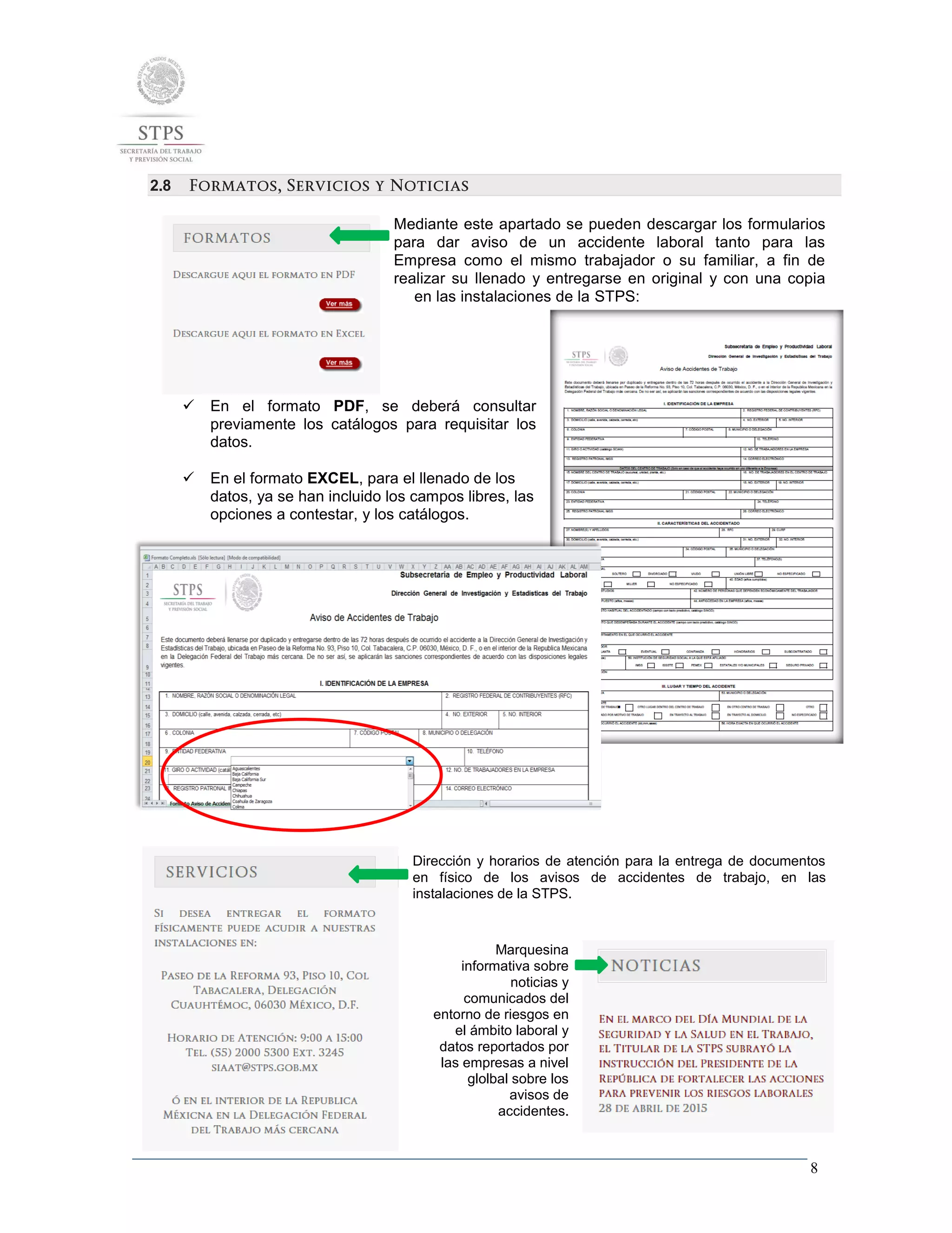 Manual STPS Sistema para dar Avisos de Accidentes de Trabajo SIAAT | PDF