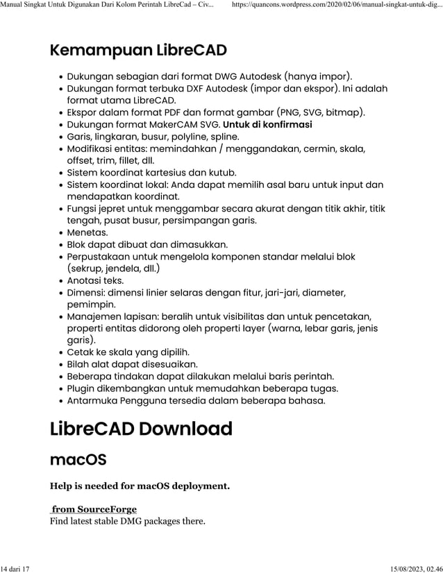 Manual Singkat Untuk Digunakan Dari Kolom Perintah LibreCad – Civil Laboratory of quancons.pdf