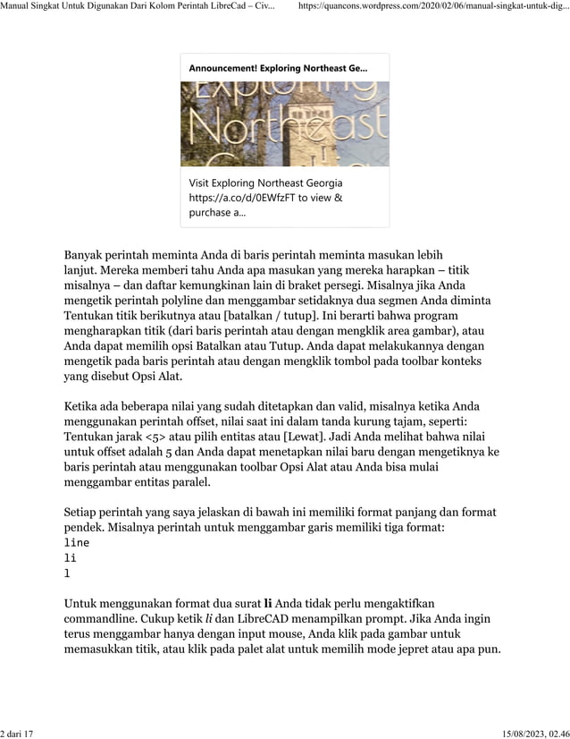 Manual Singkat Untuk Digunakan Dari Kolom Perintah LibreCad – Civil Laboratory of quancons.pdf