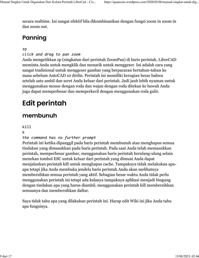 Manual Singkat Untuk Digunakan Dari Kolom Perintah LibreCad – Civil Laboratory of quancons.pdf