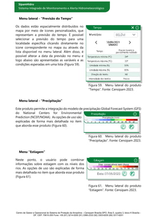 Manual SipamHidro Sistema Integrado de Monitoramento e Alerta ...