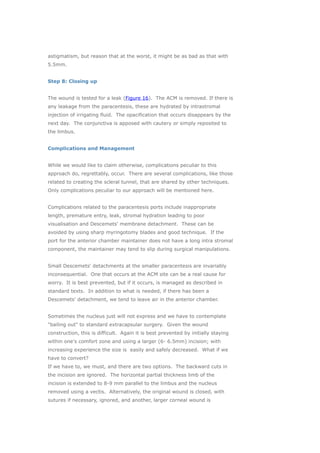 Manual small incision cataract surgery | DOC