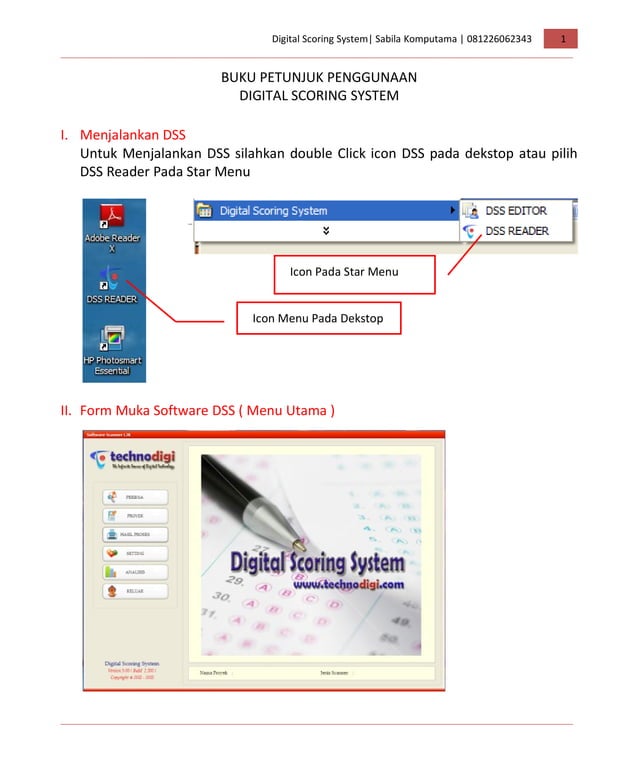 Manual Software Koreksi LJK 081226062343 | PDF