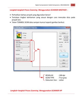 Manual Software Koreksi LJK 081226062343 | PDF