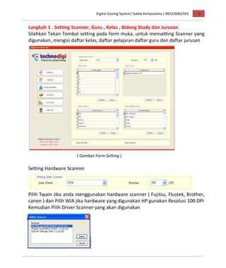 Manual Software Koreksi LJK 081226062343 | PDF