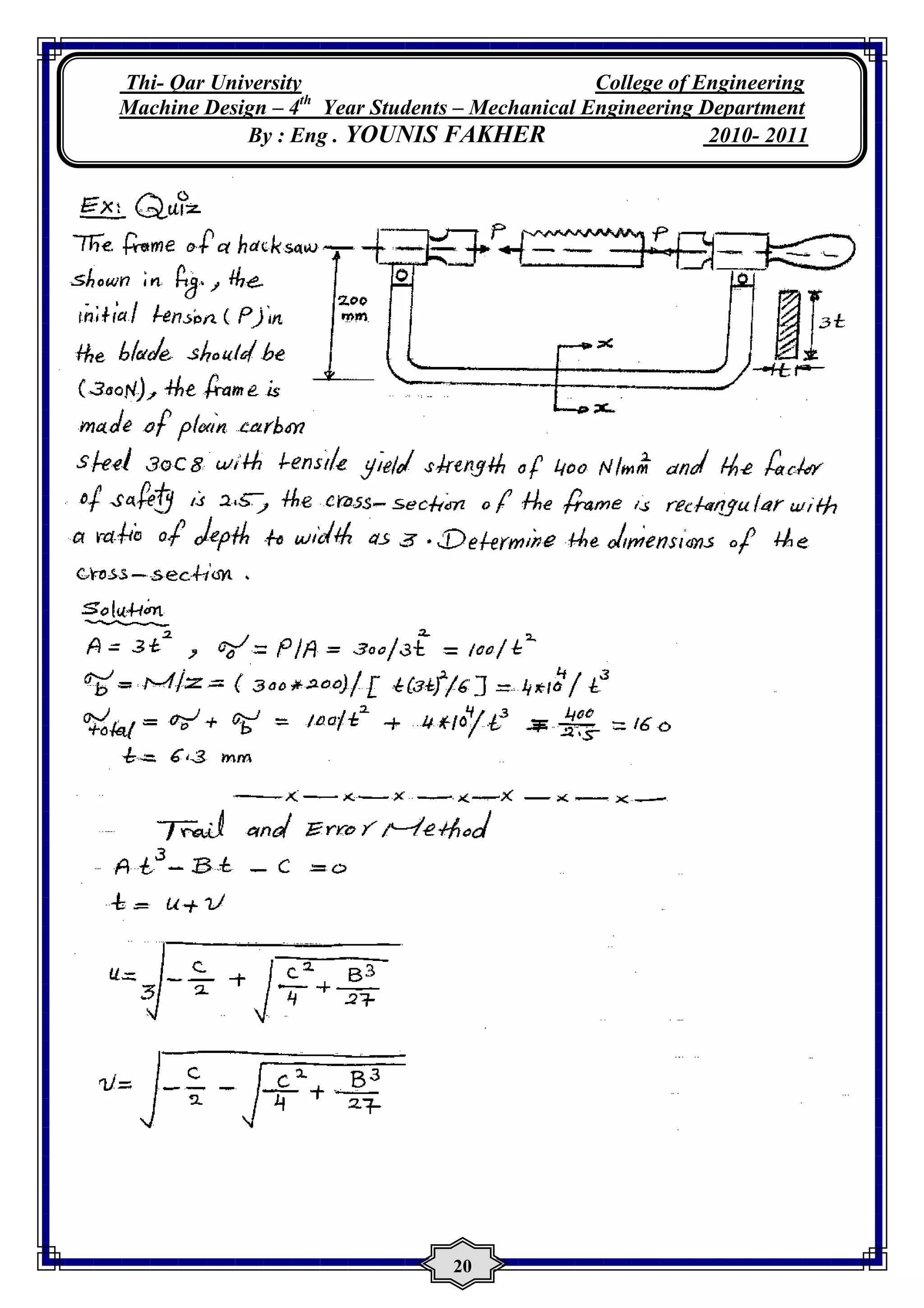 Solutions Manual for machine design by khurmi and Gupta | PDF