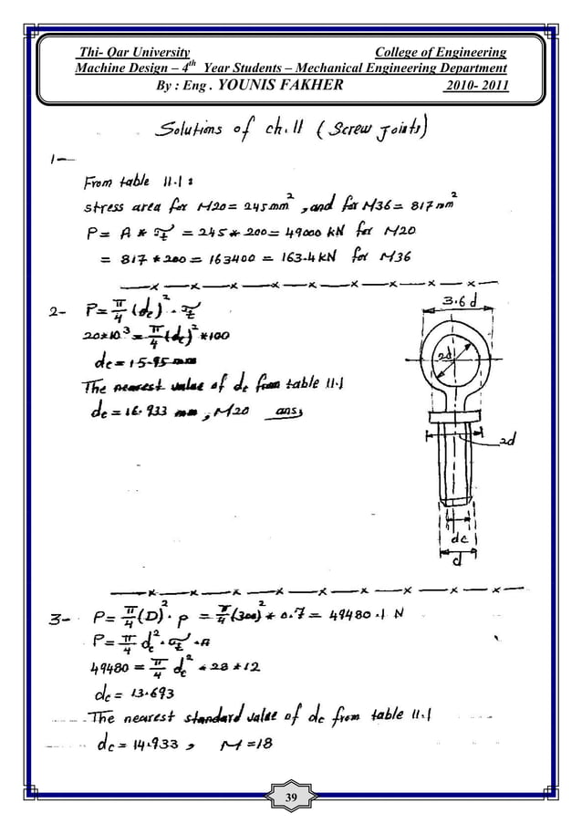 Solutions Manual for machine design by khurmi and Gupta | PDF