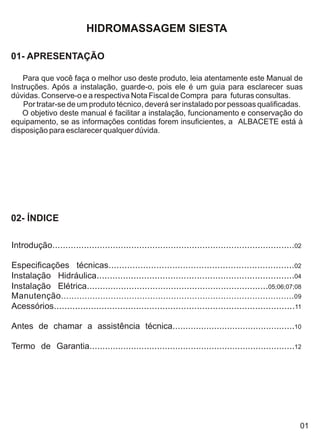 Manual spa siesta | PDF