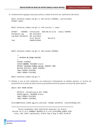 Manual Tecnico OGG Oracle to MySQL | PDF | Databases | Computer Software and Applications
