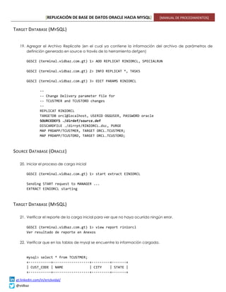 Manual Tecnico OGG Oracle to MySQL | PDF | Databases | Computer Software and Applications