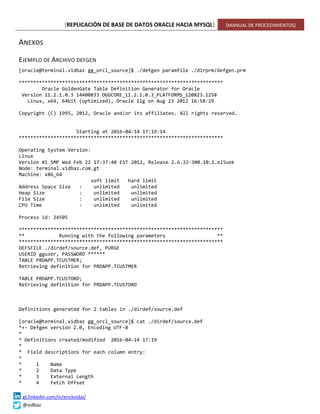 Manual Tecnico OGG Oracle to MySQL | PDF | Databases | Computer Software and Applications