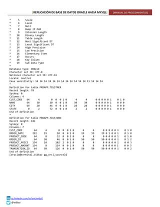 Manual Tecnico OGG Oracle to MySQL | PDF | Databases | Computer Software and Applications
