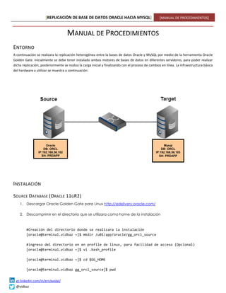 Manual Tecnico OGG Oracle to MySQL | PDF | Databases | Computer Software and Applications