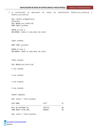 Manual Tecnico OGG Oracle to MySQL | PDF | Databases | Computer Software and Applications