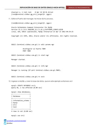 Manual Tecnico OGG Oracle to MySQL | PDF | Databases | Computer Software and Applications