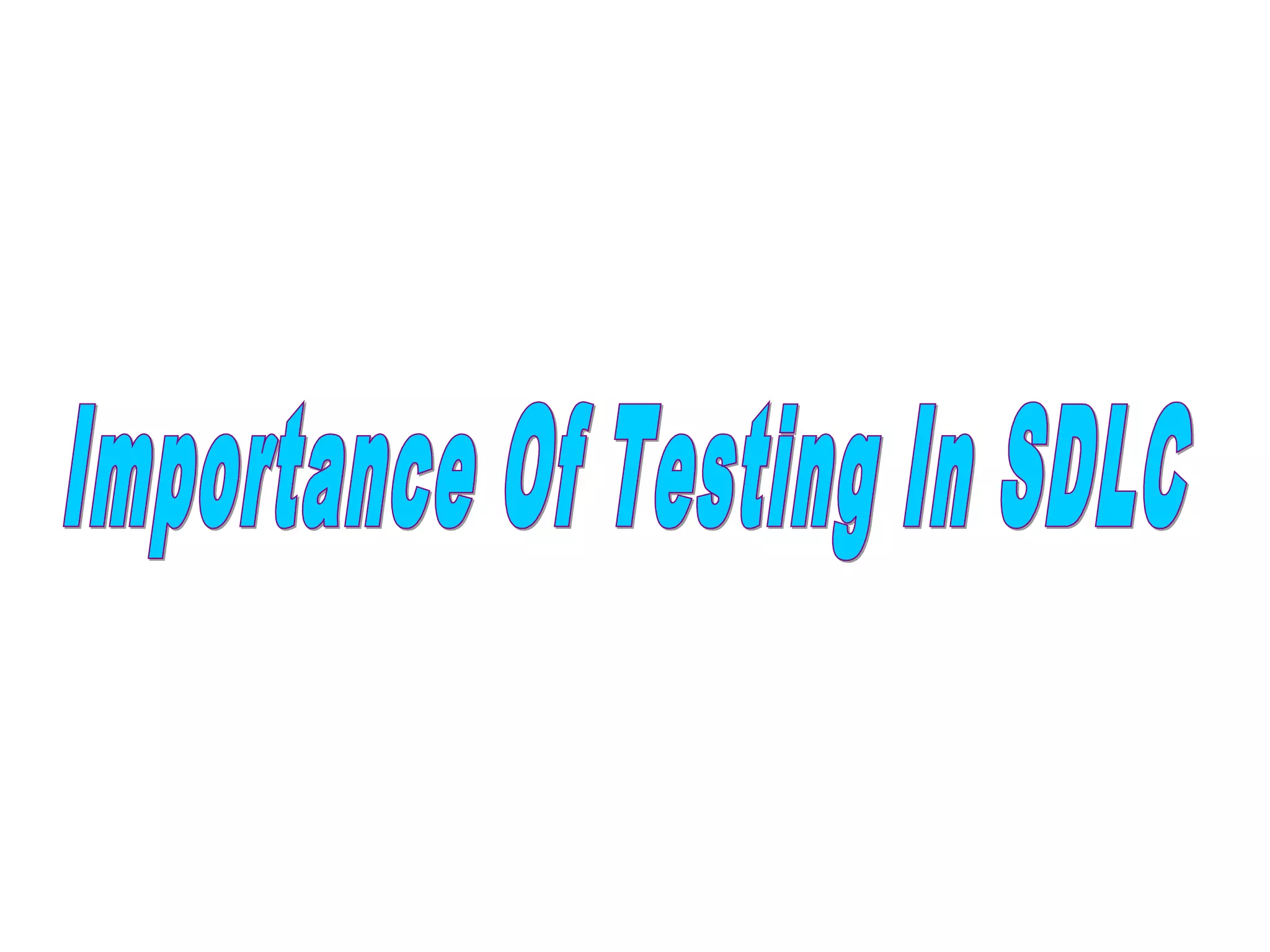 Software Testing Fundamentals Ppt Operating Systems Computer Software And Applications