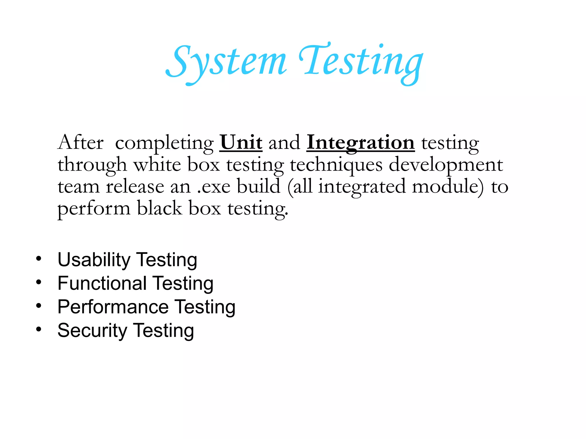 Software Testing Fundamentals Ppt Operating Systems Computer Software And Applications