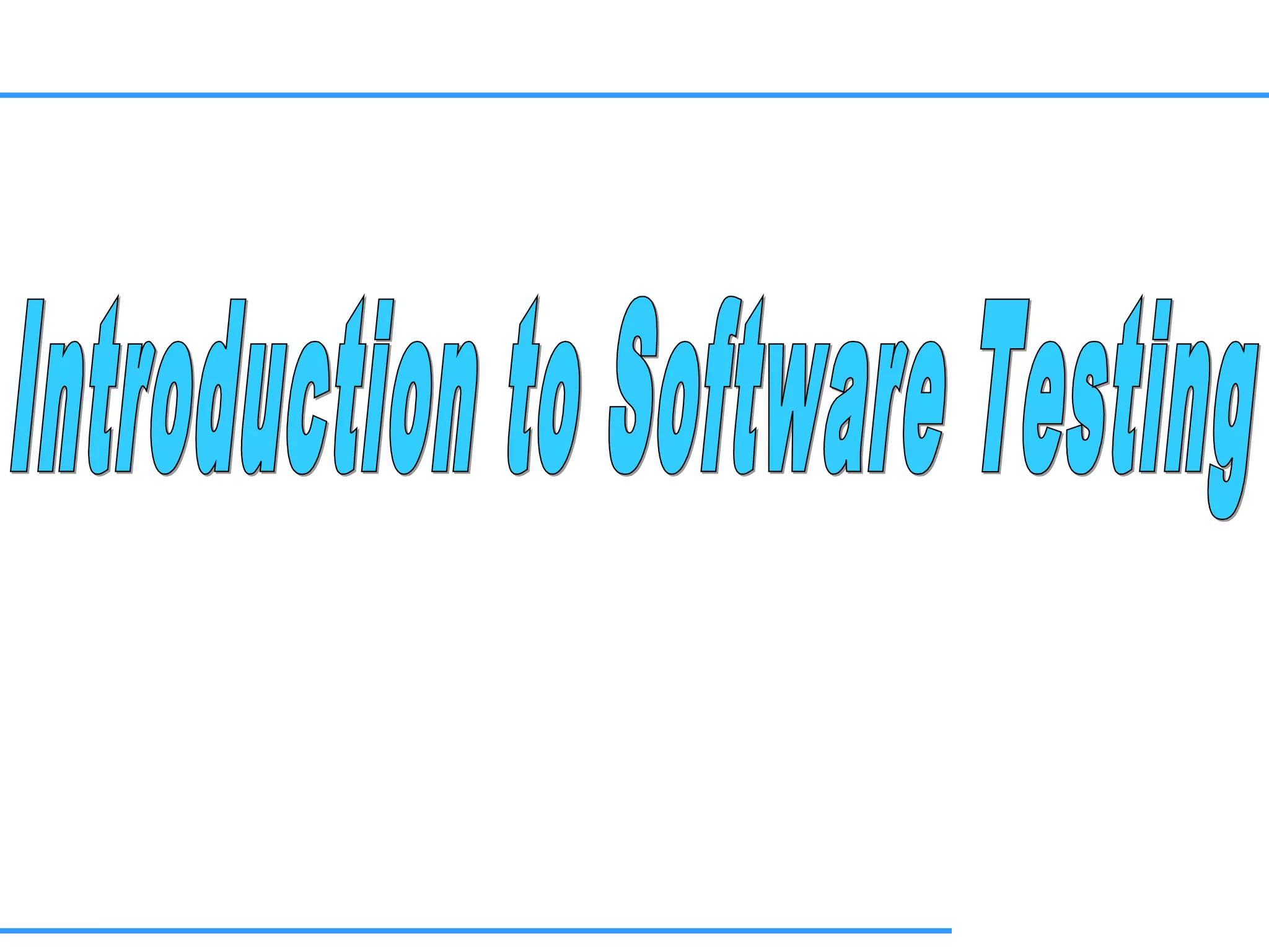 Software Testing Fundamentals Ppt Operating Systems Computer Software And Applications