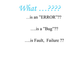 Software Testing Fundamentals | PPT
