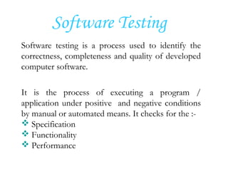 Software Testing Fundamentals | PPT