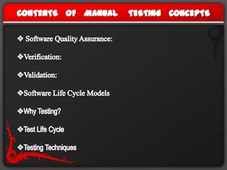 Manual testing | PPSX