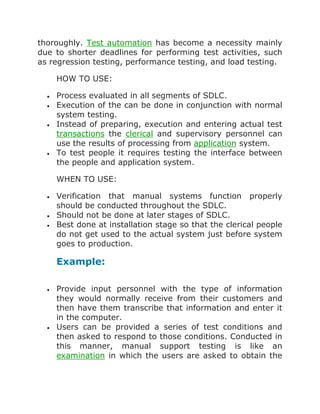 Manual testing | DOCX