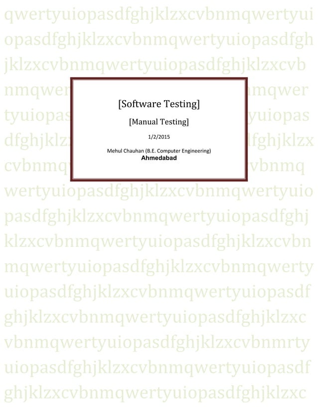 Manual testing | PDF