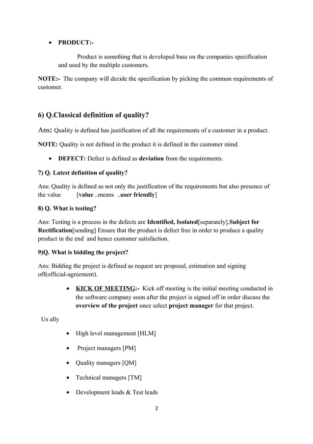 Manual testing good notes | PDF