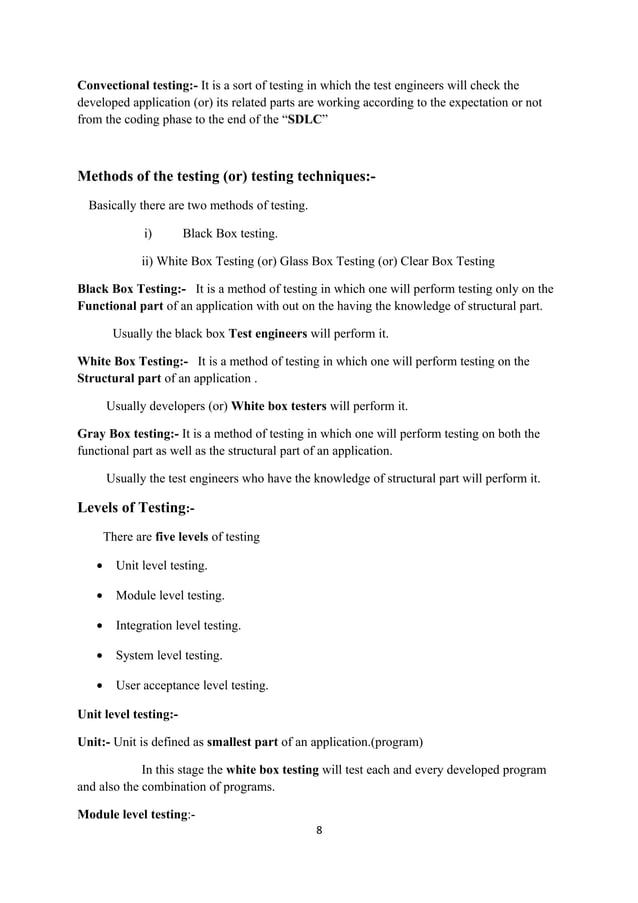 Manual testing good notes | PDF