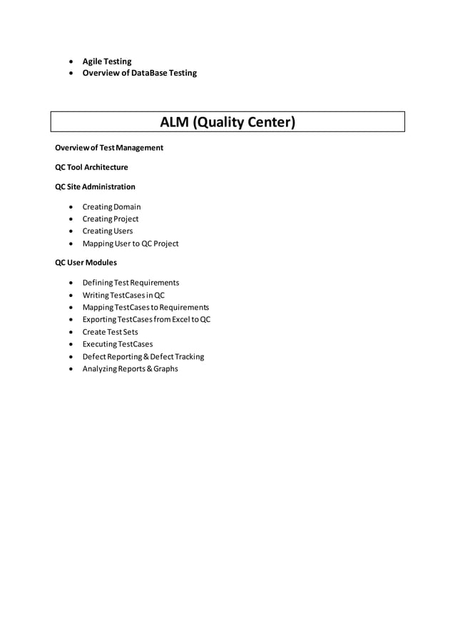 Manual Testing Online Training | PDF