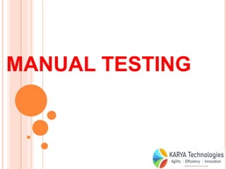 Manual testing | PPTX