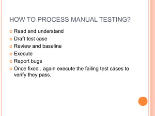 Manual testing | PPTX