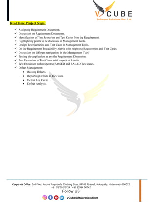 Manual Testing Course | PDF