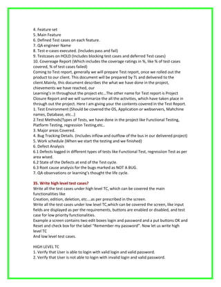 Manual testing interview questions | DOC