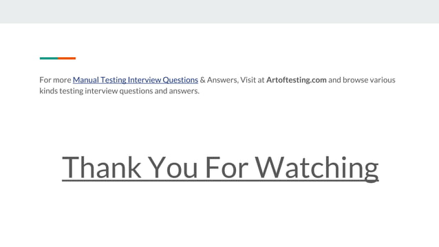 Manual testing interview questions and answers | PPTX | Operating ...
