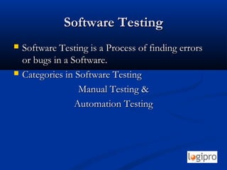 Manual testing ppt | PPT